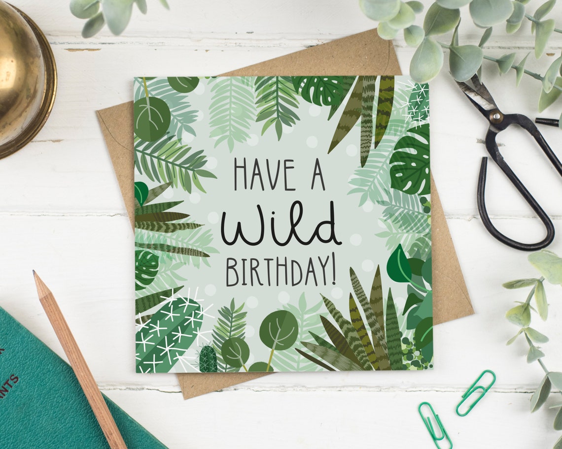 Have a Wild Birthday Greeting Card - Etsy