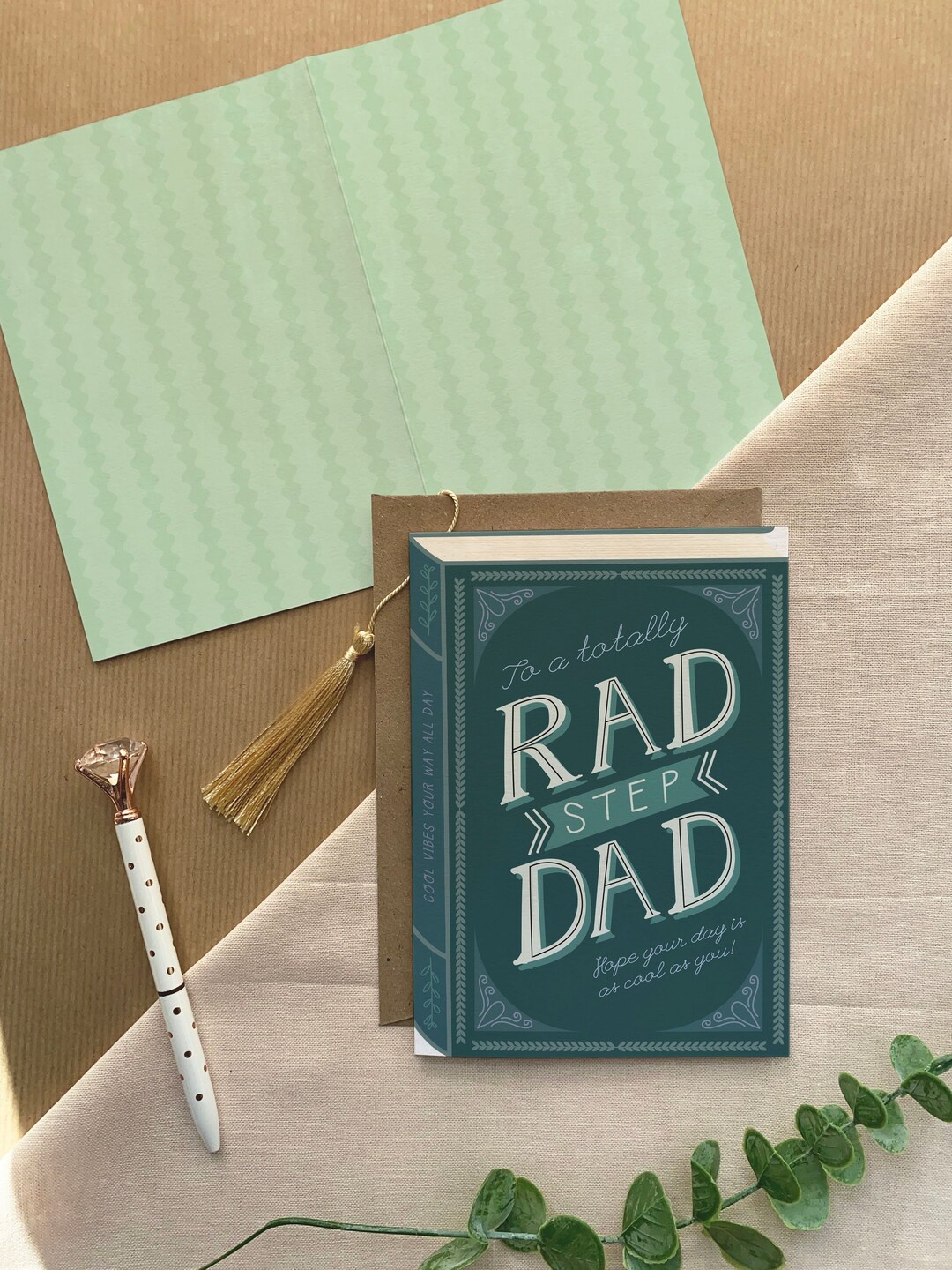 Rad Step Dad Luxury Book Birthday or Fathers Day Greeting Card - Etsy