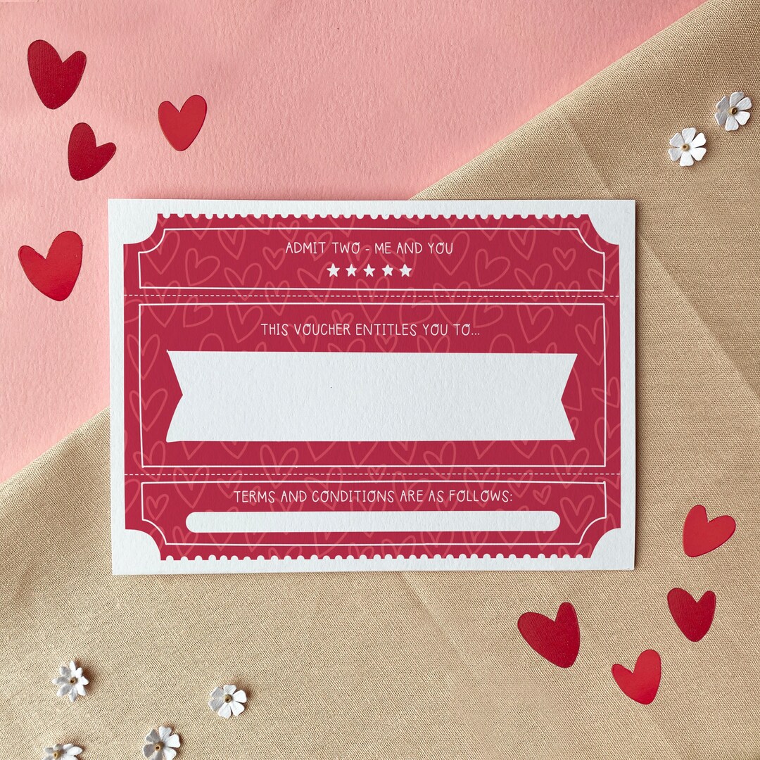 Blank Make-your-own Voucher – Valentine’s Day Token of Appreciation ...