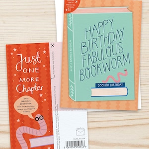 Fabulous Bookworm Birthday Card With Crafty Project - Etsy