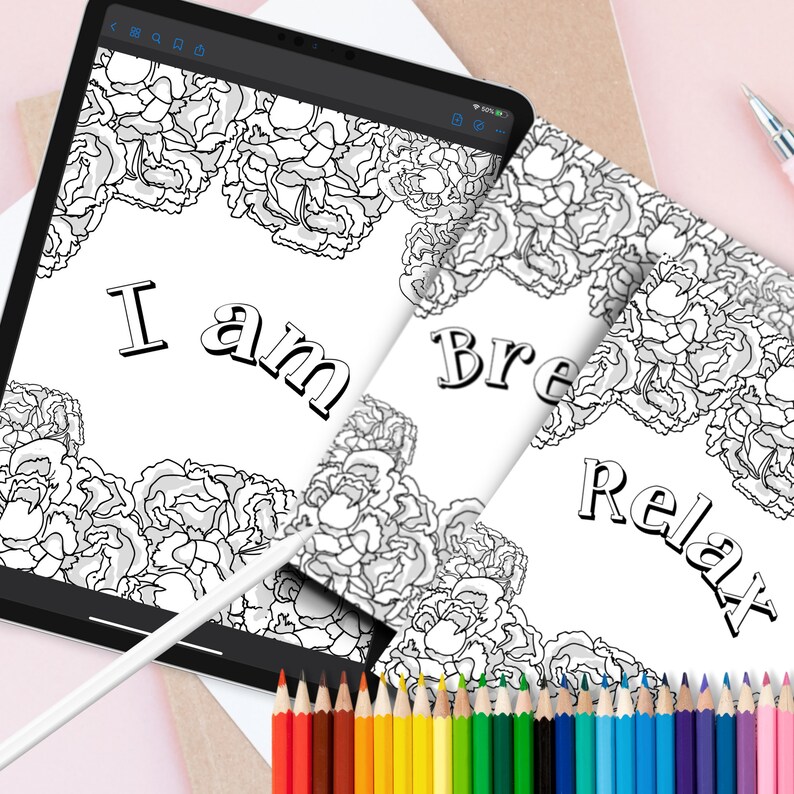 Printable/digital Colouring Pages for Mindfulness and Relaxation, PDF ...