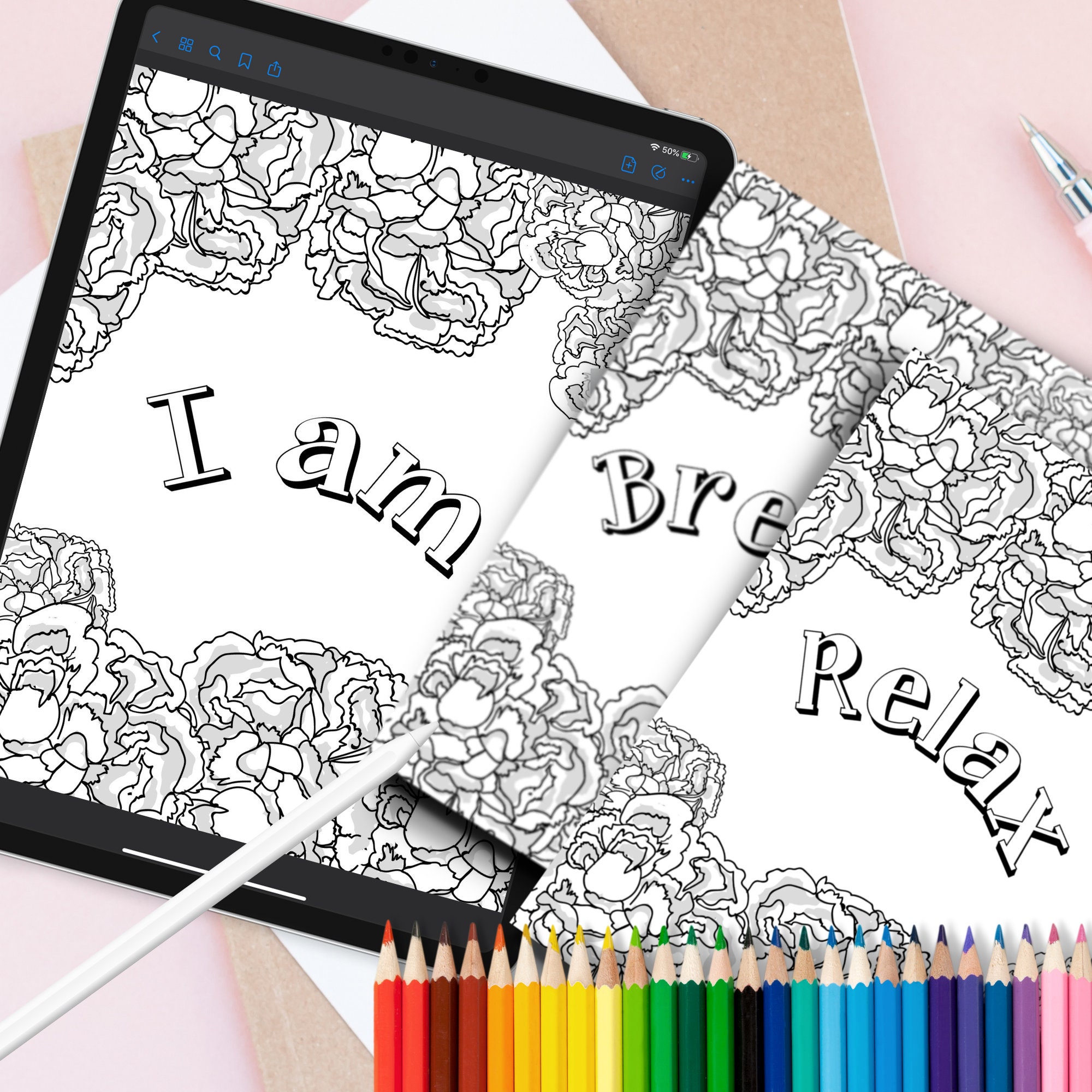 Printable/digital Colouring Pages for Mindfulness and Relaxation, PDF ...