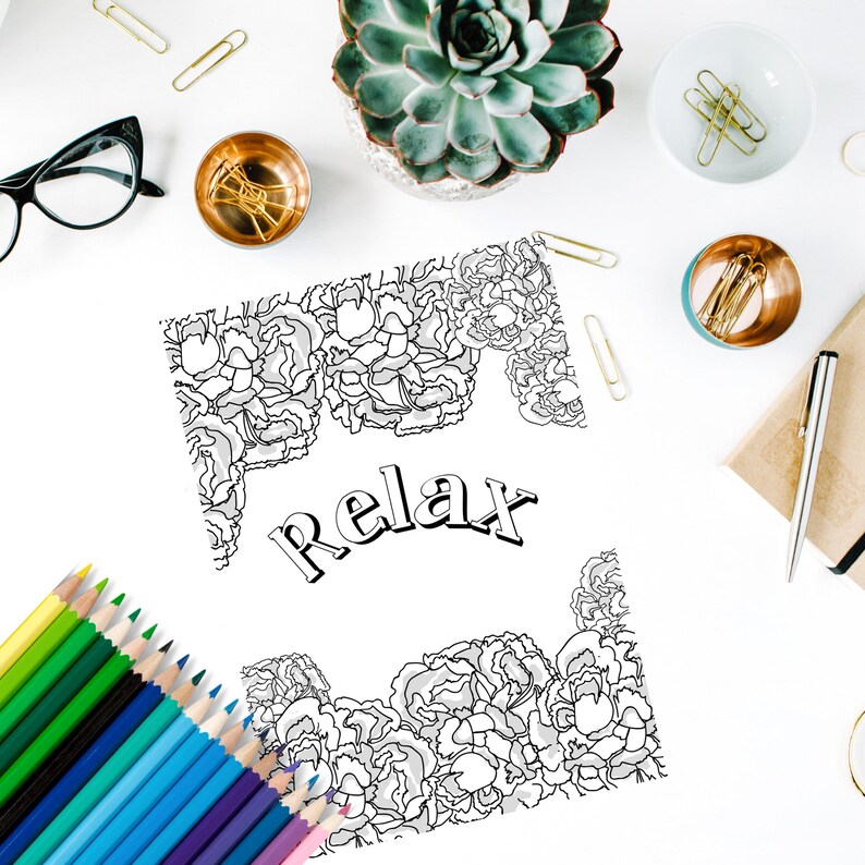 Printable/digital Colouring Pages for Mindfulness and Relaxation, PDF ...