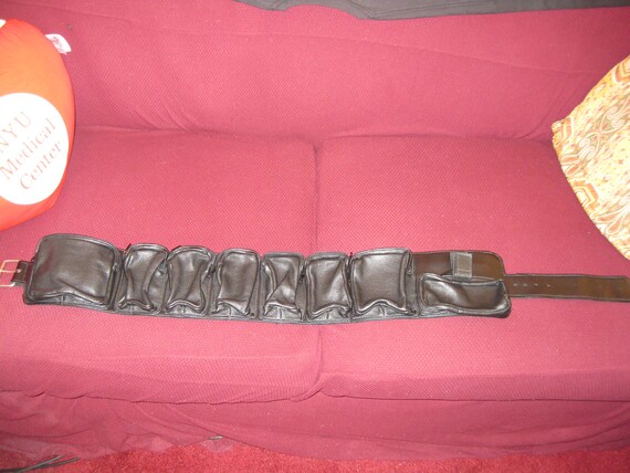 Custom Made Black Leather Utility Belt, One of a Kind! - Gem