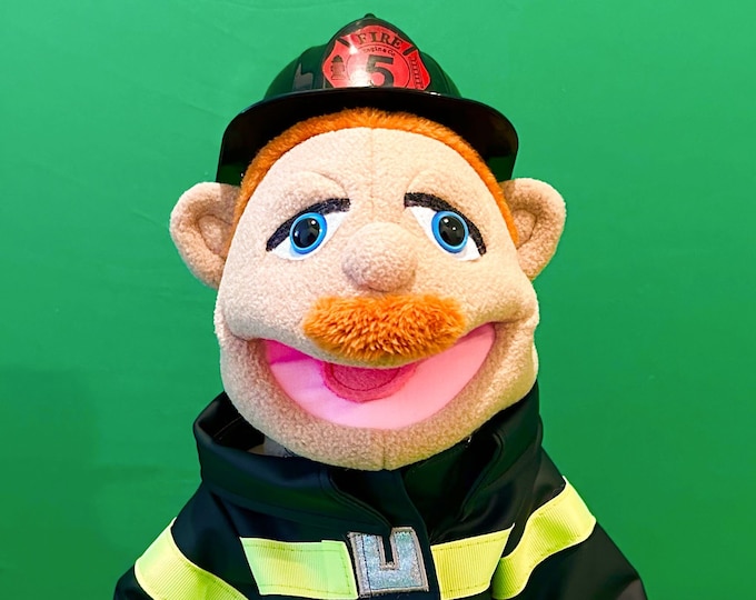 Firefighter Puppet “chief Mark Brooklyn” (#5) Made in USA NEW - Etsy