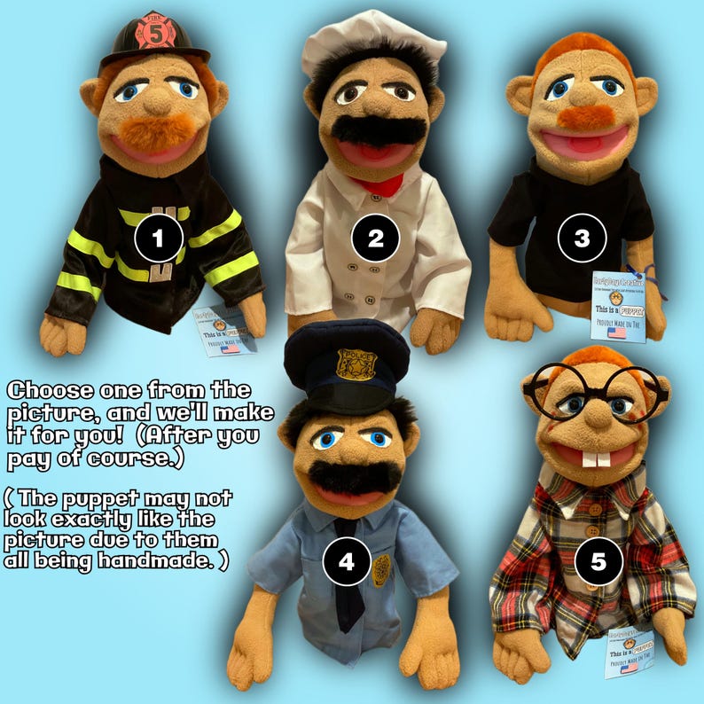 Choose a Puppet! Individually Made in USA – NEW - Etsy