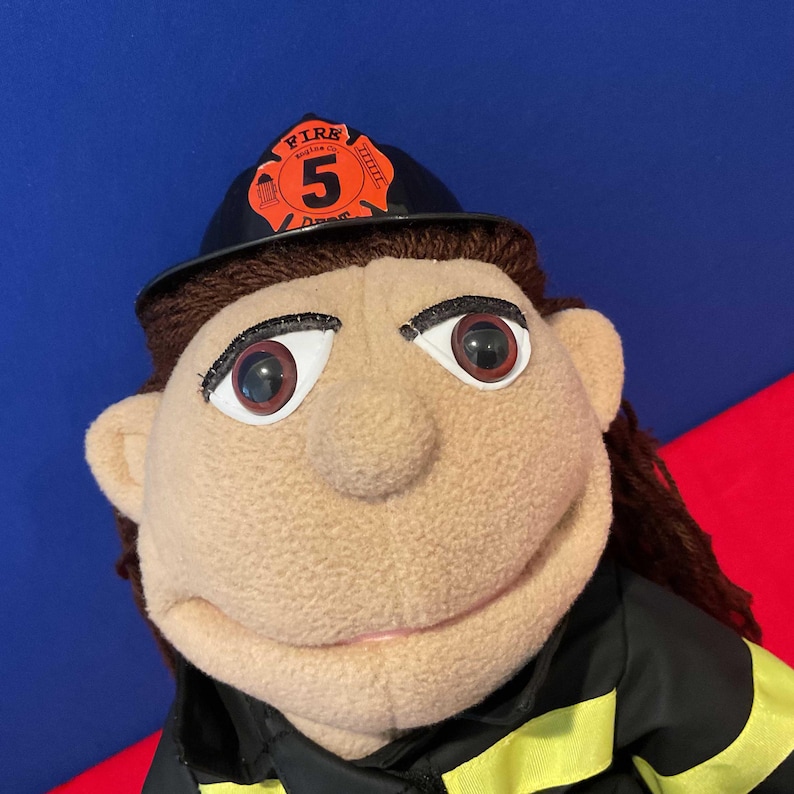 Firefighter Puppet “megan Mcburns” Handmade in USA - Etsy