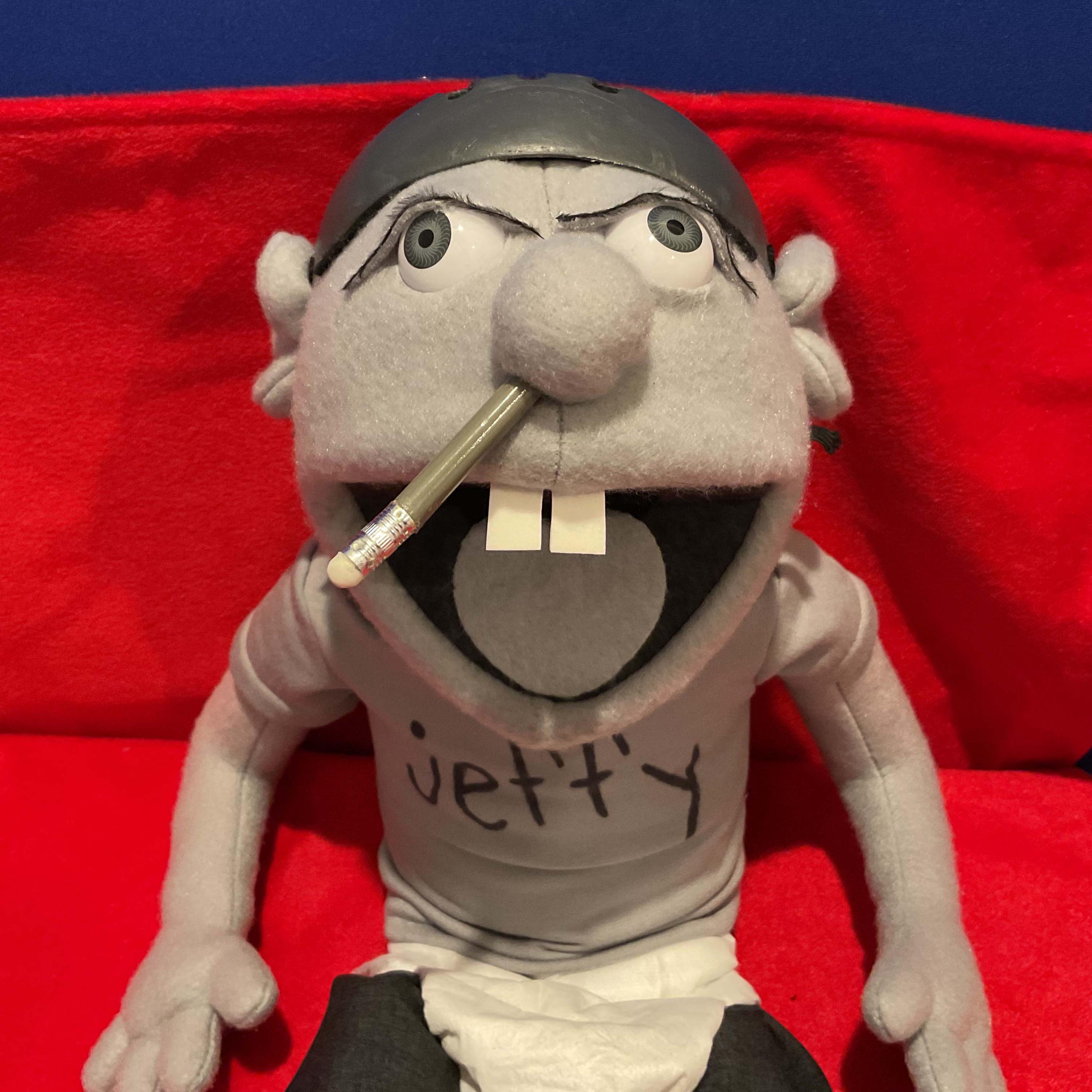 SML Jeffy Puppet Black and White Handmade SPECIAL EDITION - Etsy