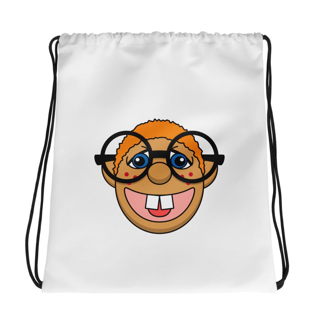 Drawstring Bag With Jonatin Puppet Face Illustration - Etsy