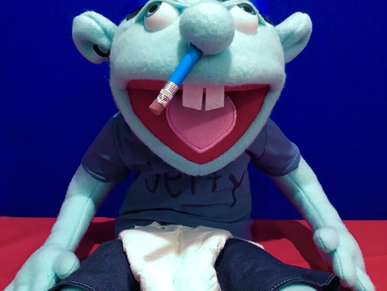 Custom Handmade Jeffy Blue Frozen Puppet SML Merch Style Replica - Etsy