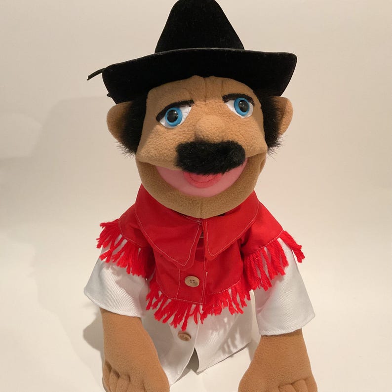 Original Hand Puppet Cowboy “buckaroo Bill” Made in USA NEW - Etsy