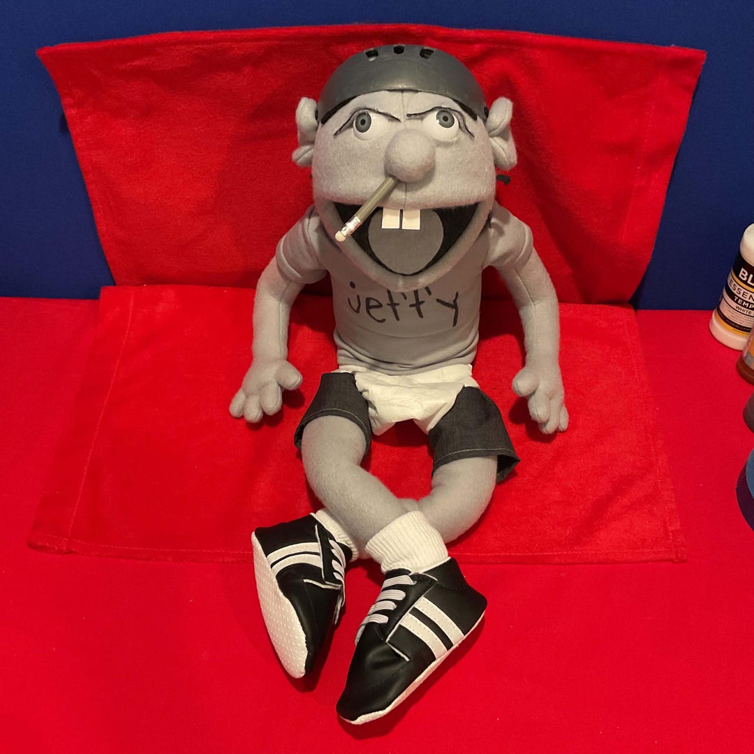 SML Jeffy Puppet Black and White Handmade SPECIAL EDITION - Etsy