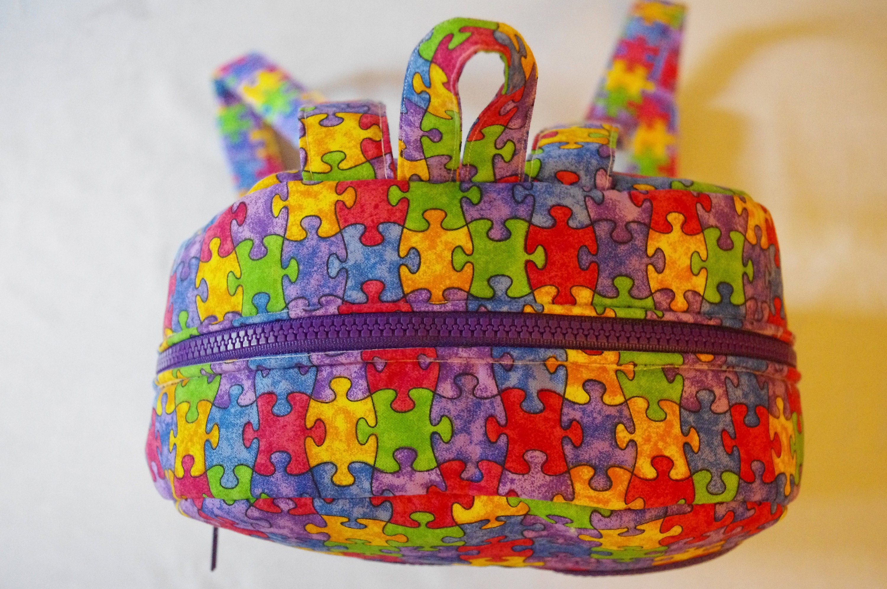 Monogrammed Puzzle-piece Backpack - Etsy UK