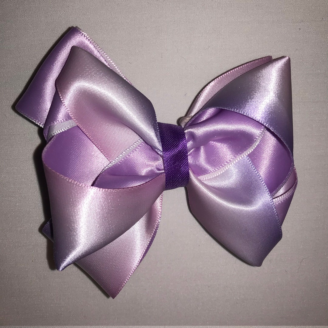 4 pulgadas de lavanda Ombre satinado pelo arco - Etsy España