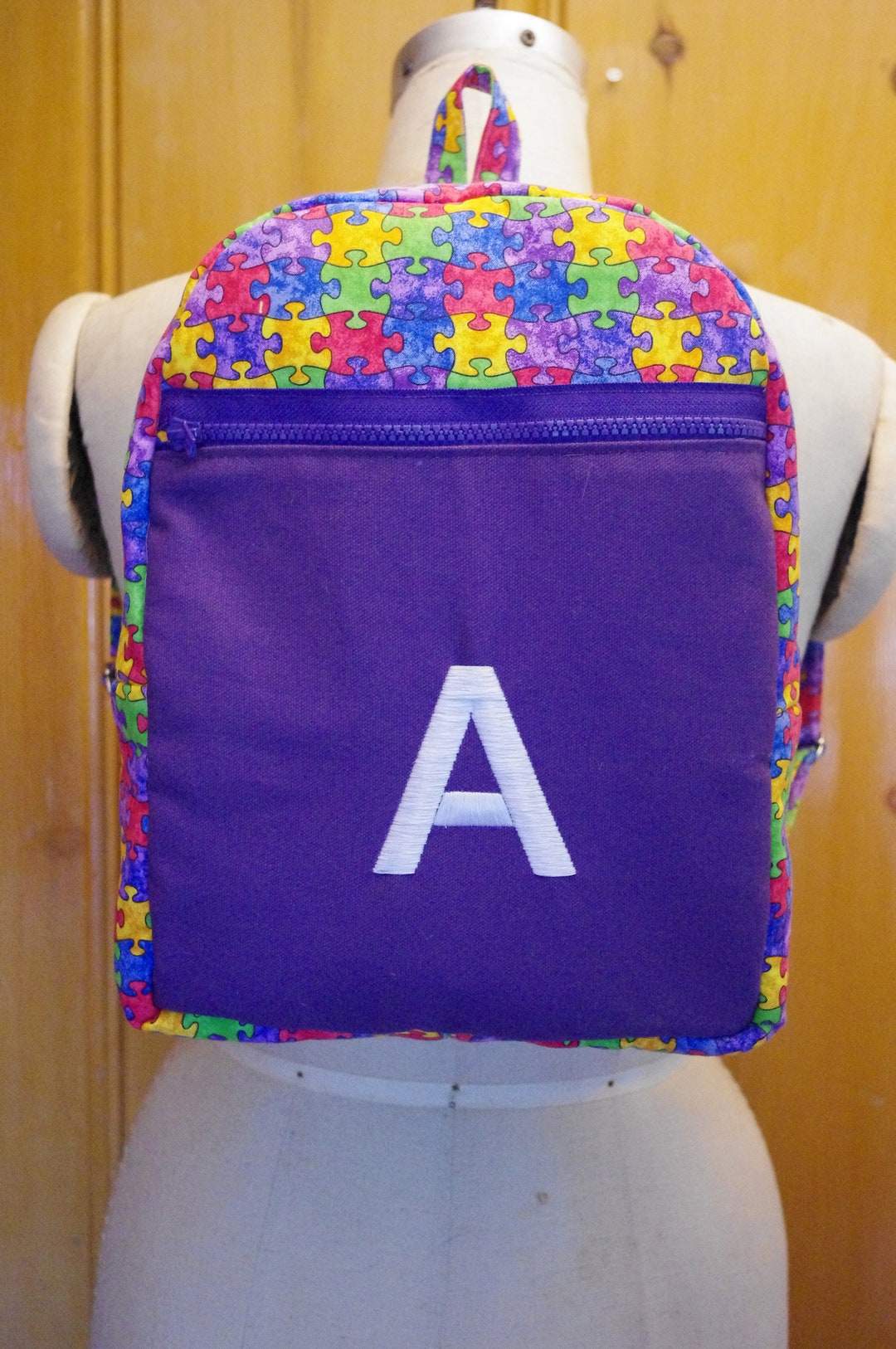 Monogrammed Puzzle-piece Backpack - Etsy UK