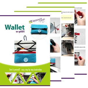 Kids Wallet Sewing Pattern and Tutorial, Small Wallet With Zippered ...