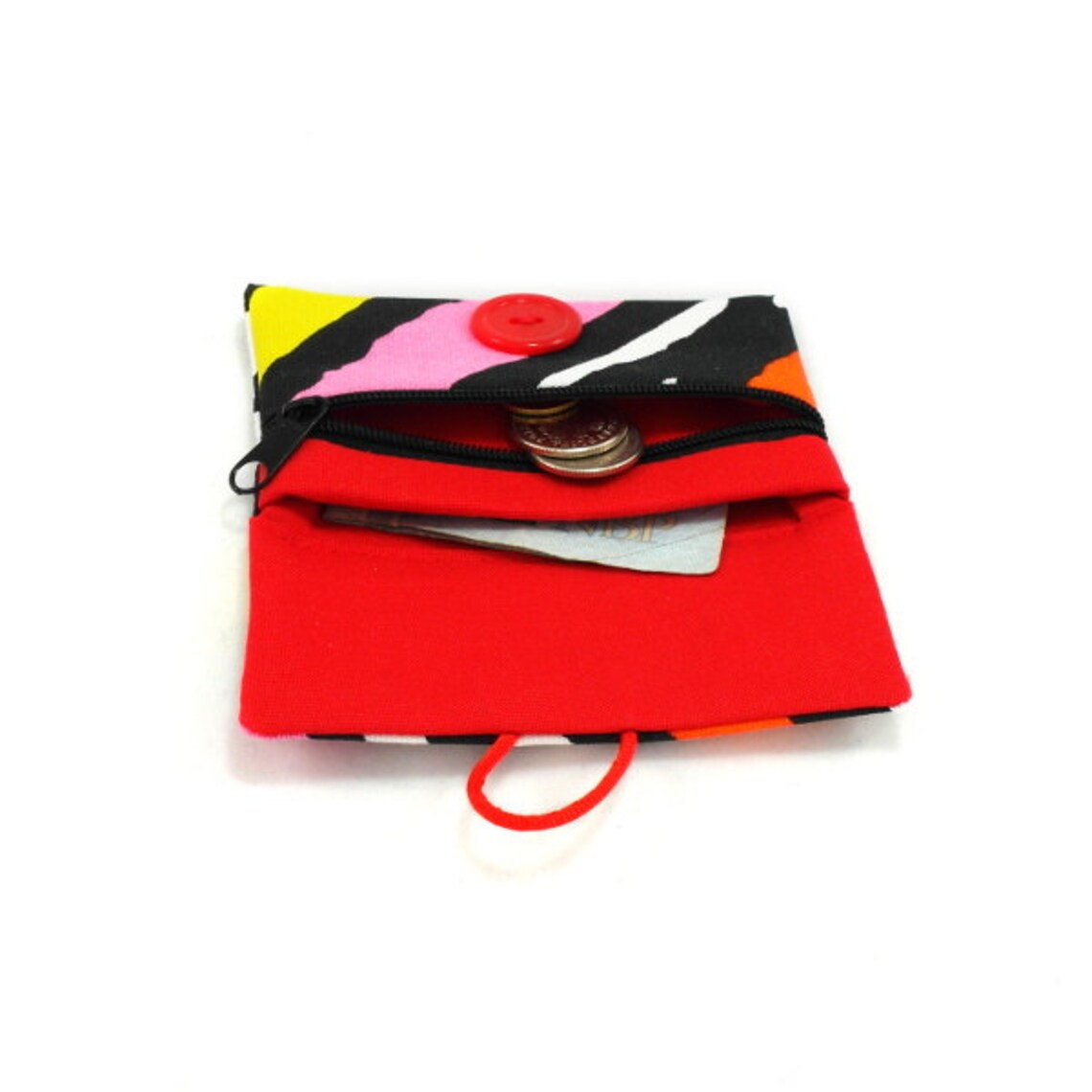 Small Wallet With Zippered Pocket Little Wallet Children - Etsy