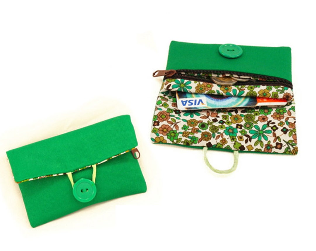 Small Wallet Sewing Pattern, Wallet With Zippered Pocket, Coin Purse ...