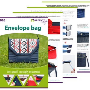 Envelope Bag - PDF Sewing Pattern and Tutorial in Englis H - T010 ...