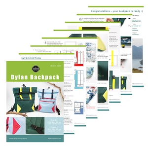 Dylan Backpack Sewing Pattern in 2 Sizes, Courier Backpack Pattern and ...