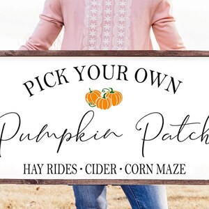 Pick Your Own Pumpkin Sign | Fall Signs | Halloween | Large Fall Sign ...