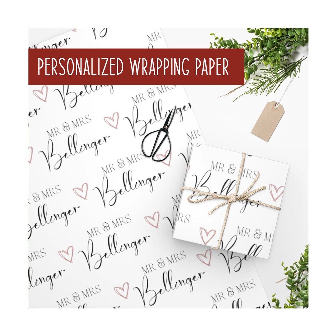 Custom Wrapping Paper, Custom Wedding Wrapping Paper, Custom Wedding ...