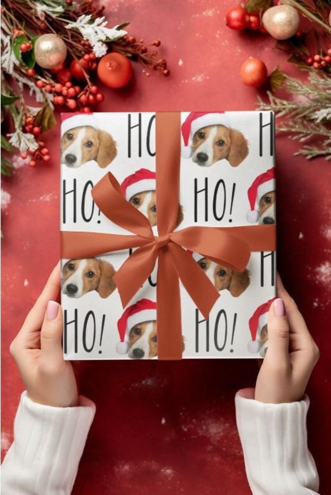 Custom Dog Face Wrapping Paper - Personalized Gift Wrap for Pet Lovers ...