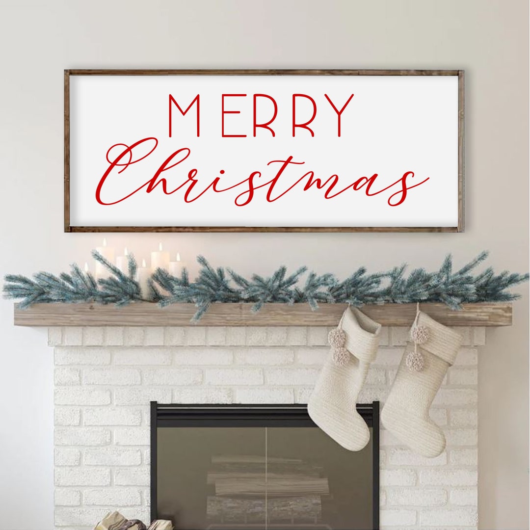 Christmas Sign, Merry Christmas Sign Christmas Sign Wall Sign Large ...