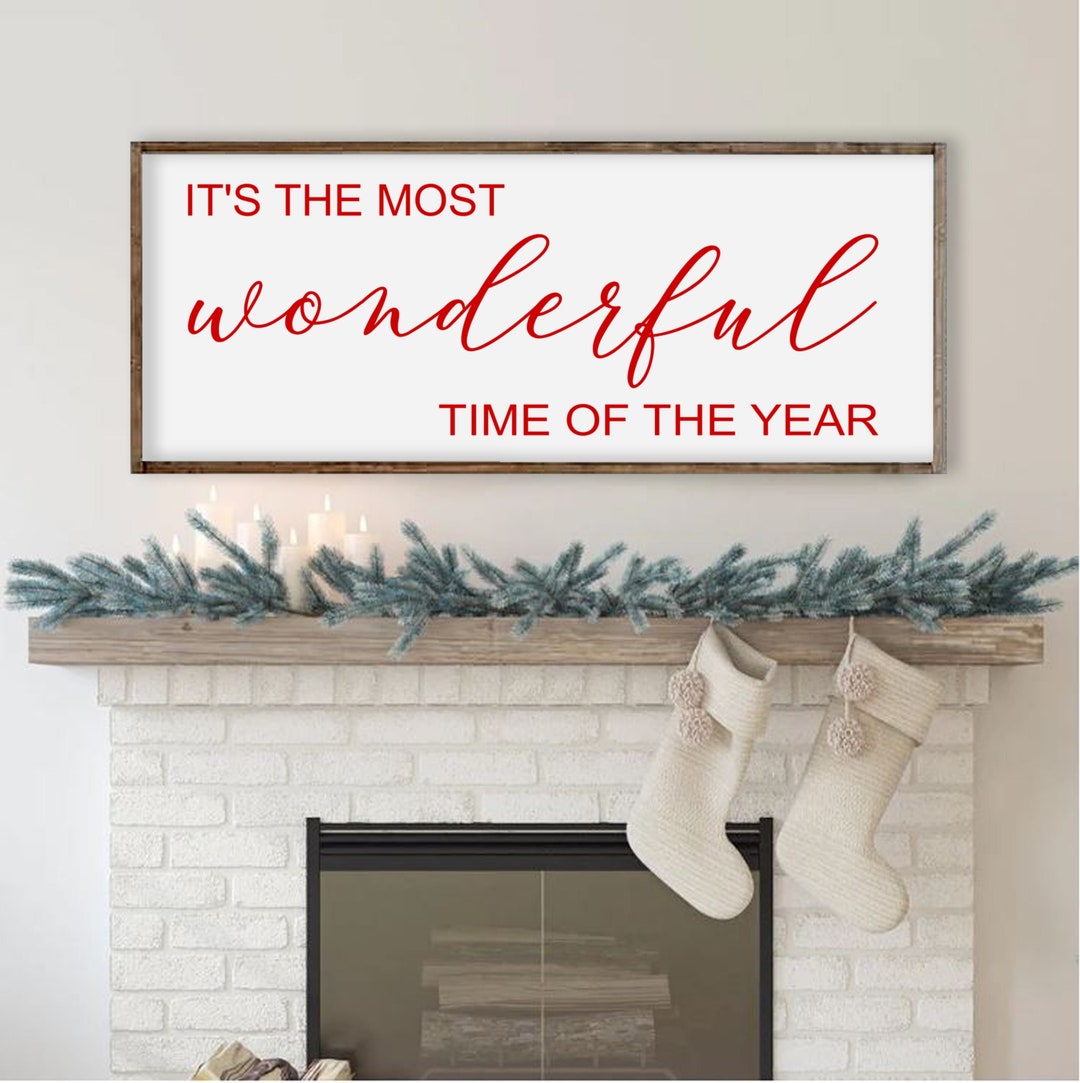 Christmas Sign, Its the Most Wonderful Time of the Year Sign Christmas ...