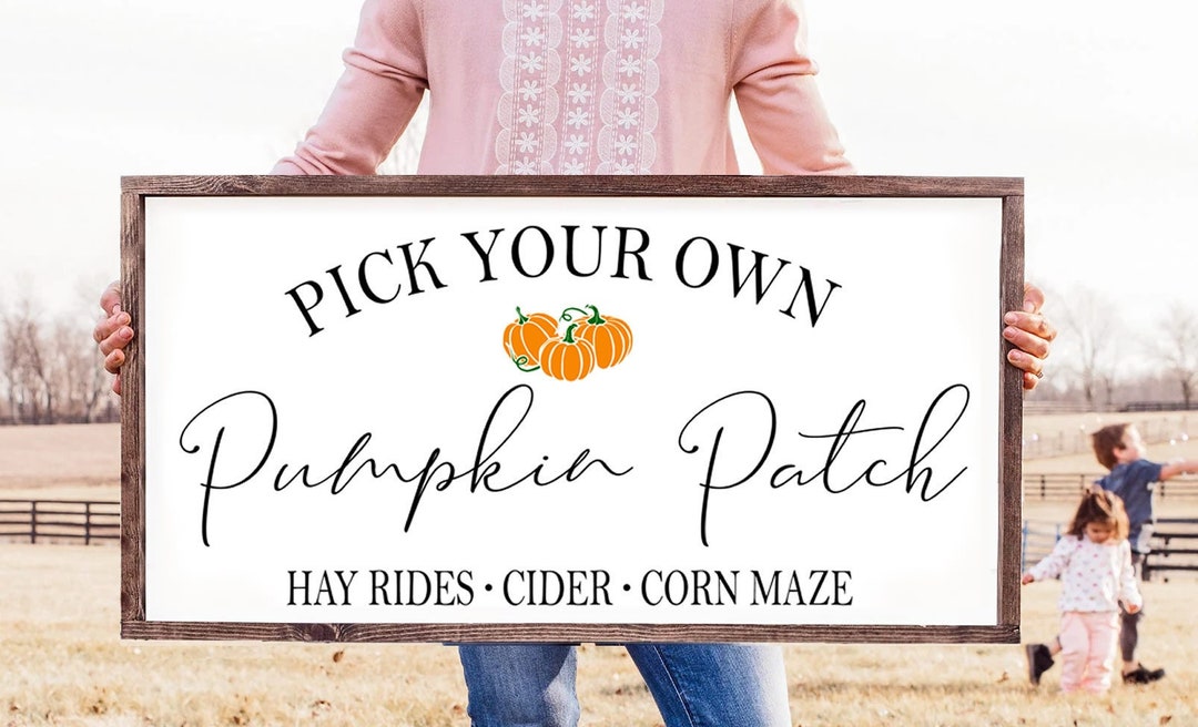 Pick Your Own Pumpkin Sign | Fall Signs | Halloween | Large Fall Sign ...