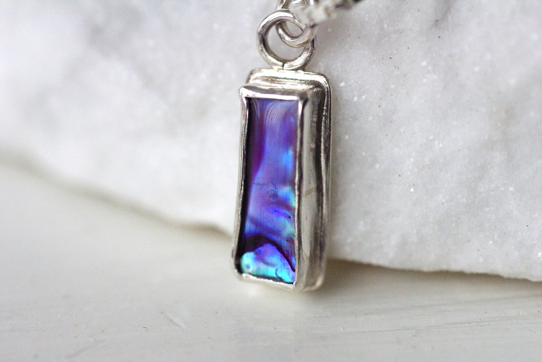 Purple Paua Shell Mermaid Choker Necklace - Etsy UK