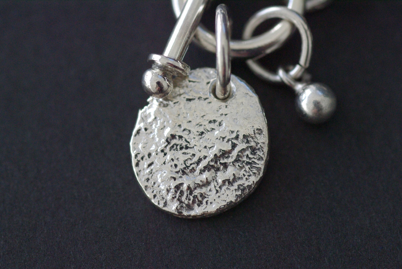 Front Fastening Chunky Curb Chain Textured Necklace - Etsy UK