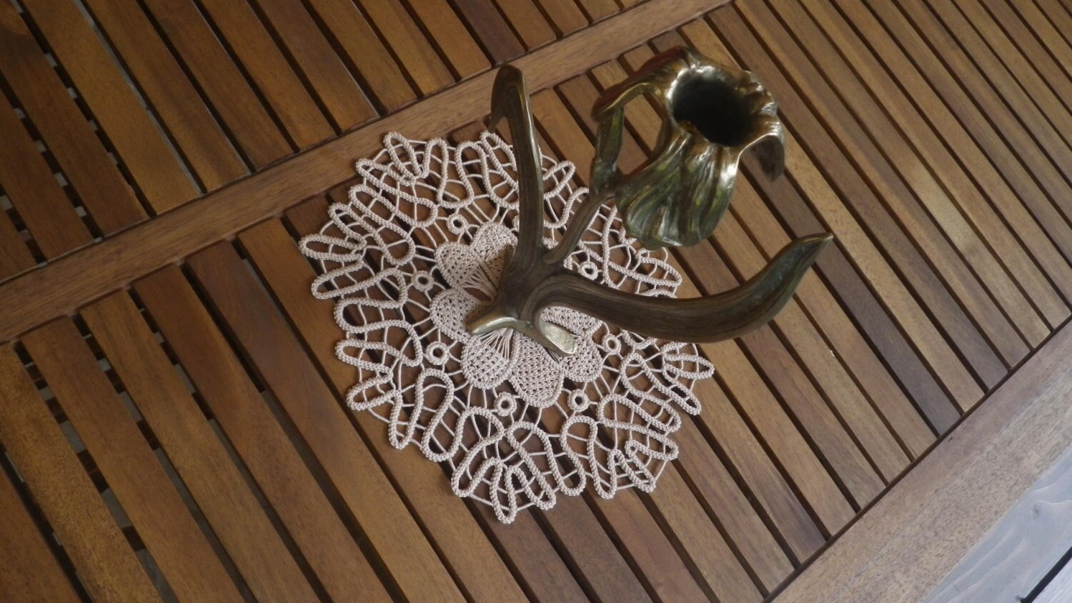 Small table macrame point lace doily | Etsy