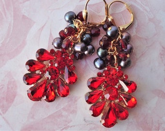 Cluster Earrings - Etsy Australia