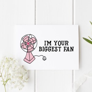 Biggest Fan Card, Pun Anniversary Card, Funny Anniversary Card, Cute ...