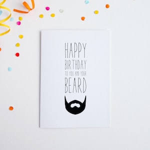 Beard Birthday Card, Funny Beard Card, Happy Birthday to Your Beard ...