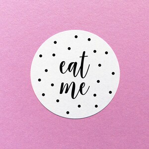 Eat Me Sticker, Confetti Wedding Label, Party Favour Stickers, Food ...