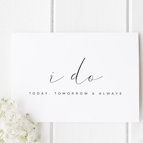 I Do Card Groom Wedding Day Card Bride Wedding Day Card See | Etsy