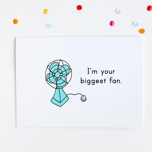 Biggest Fan Card Funny Birthday Card Birthday Card I'm - Etsy