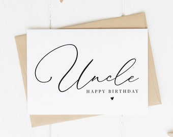 Birthday Card for Uncle, Happy Birthday Uncle Card, Colorful Birthday ...