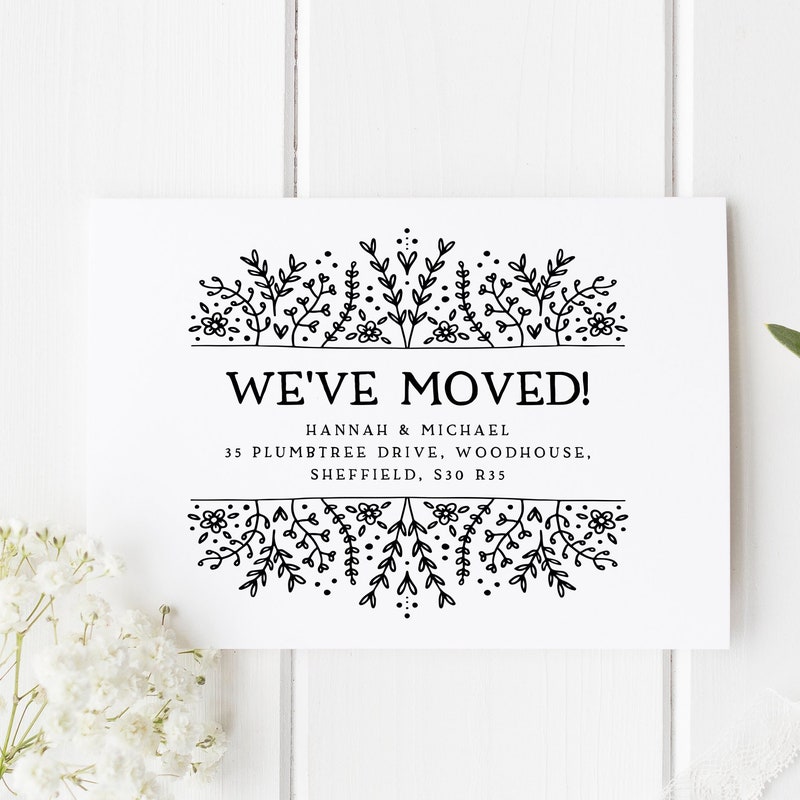 New Address Card - Etsy