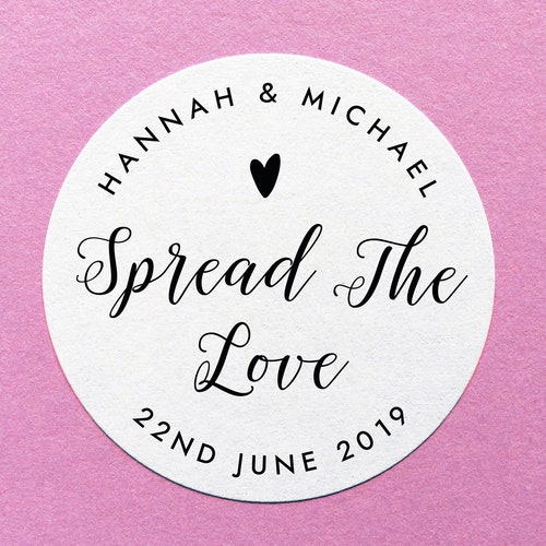 Spread the Love Sticker Wedding Jam Sticker Wedding Favour | Etsy