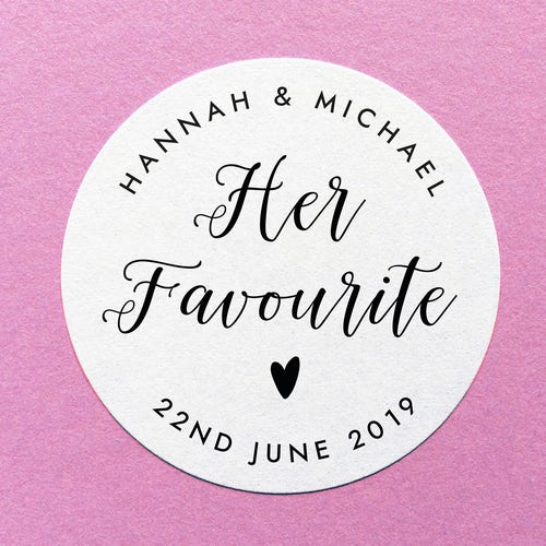 Her Favourite Sticker Party Favour Stickers Her Favorite - Etsy