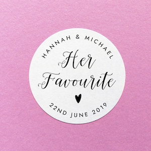 Her Favourite Sticker, Party Favour Stickers, Her Favorite Label, Hers ...