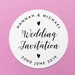 Wedding Invitation Sticker, Wedding Mail Sticker, Wedding Invite Label ...