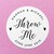 Personalised Throw Me Sticker, Confetti Wedding Label, Wedding Favour ...