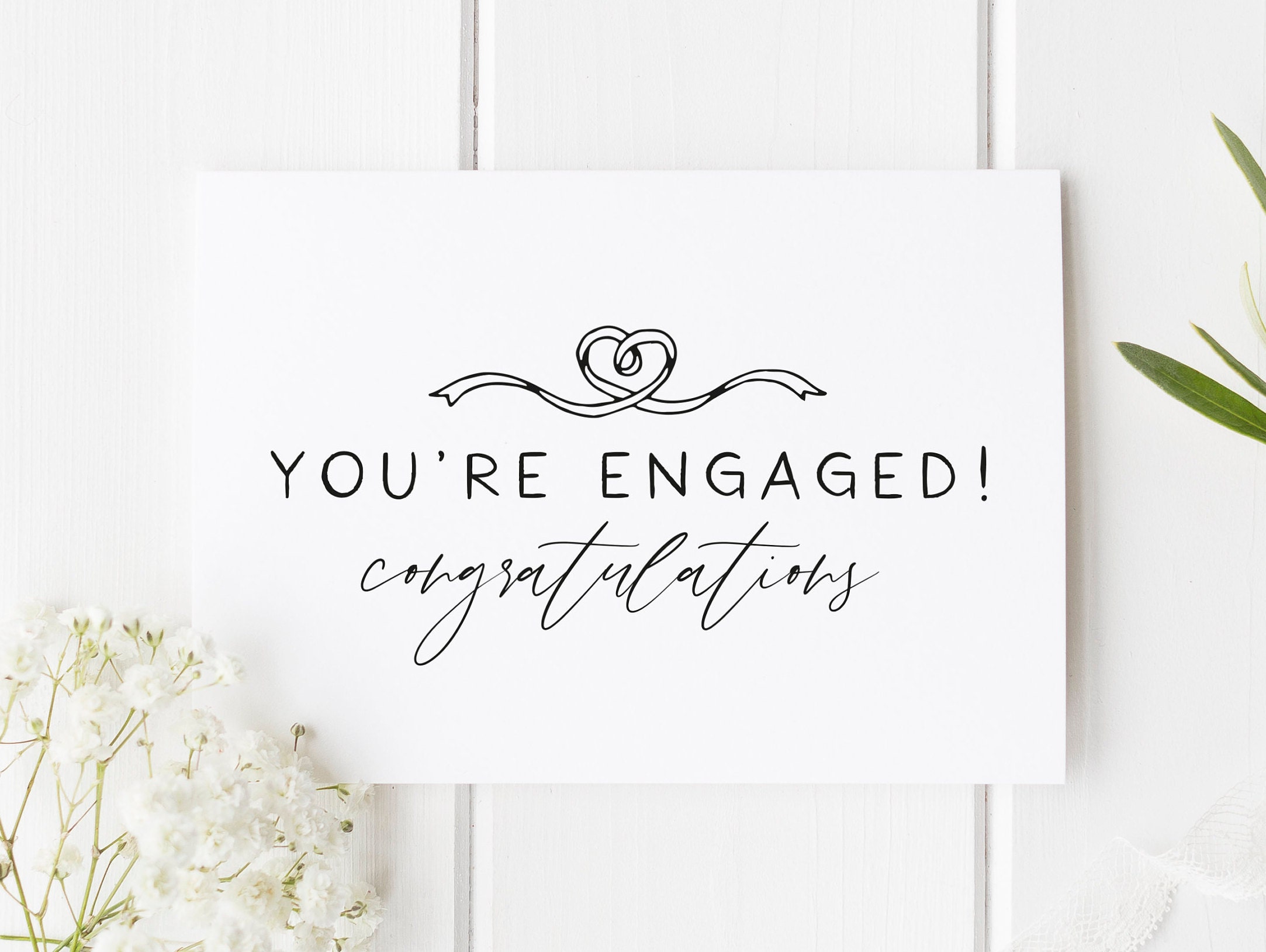 Engagement Card You're Engaged Card Congratulations - Etsy