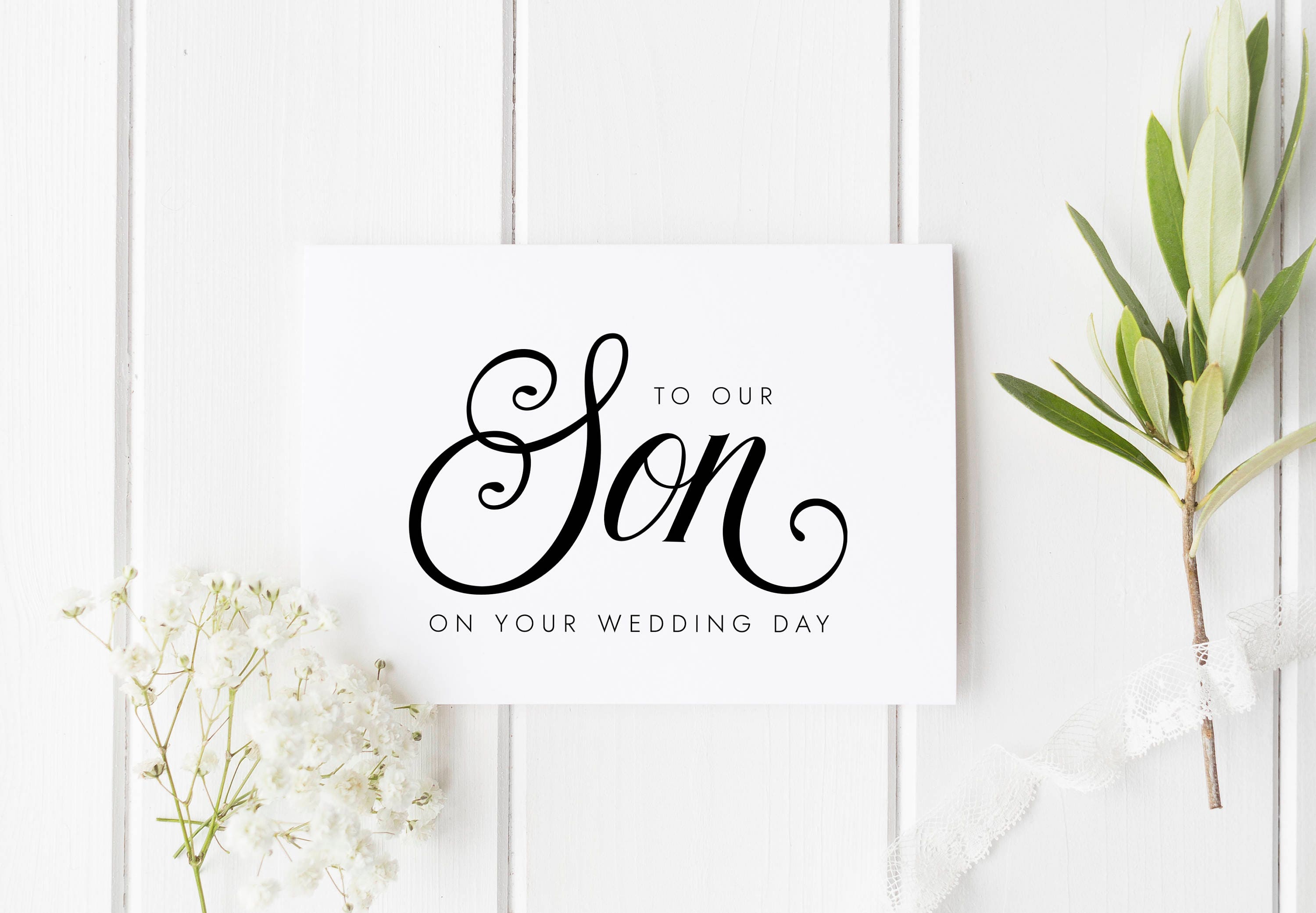 Son on Your Wedding Day, Son Wedding Day Card, Card for Son Wedding Day ...