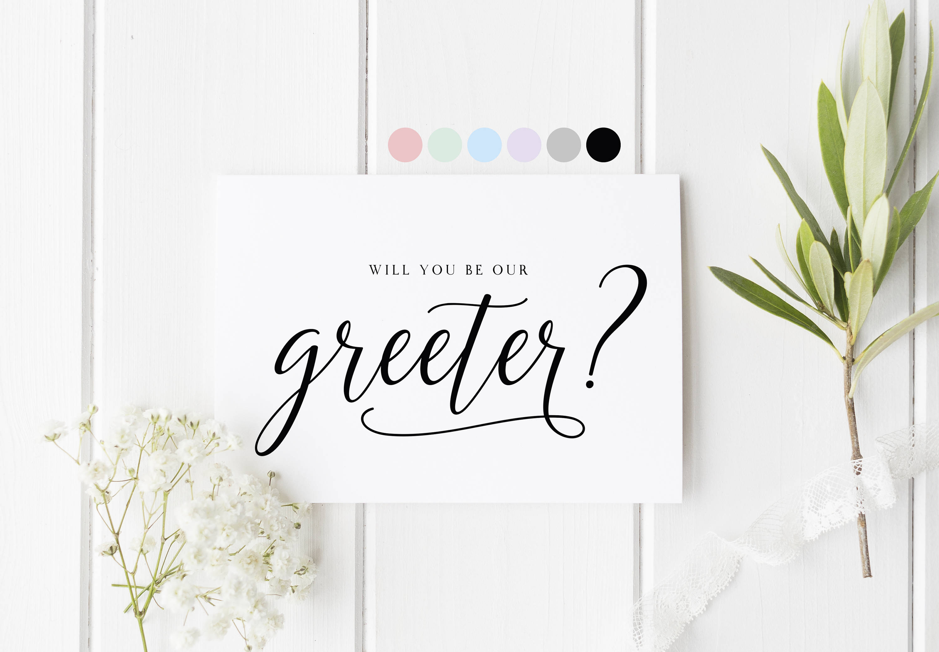 Will You Be Our Greeter Card for Wedding Guest Greeter Card - Etsy ...