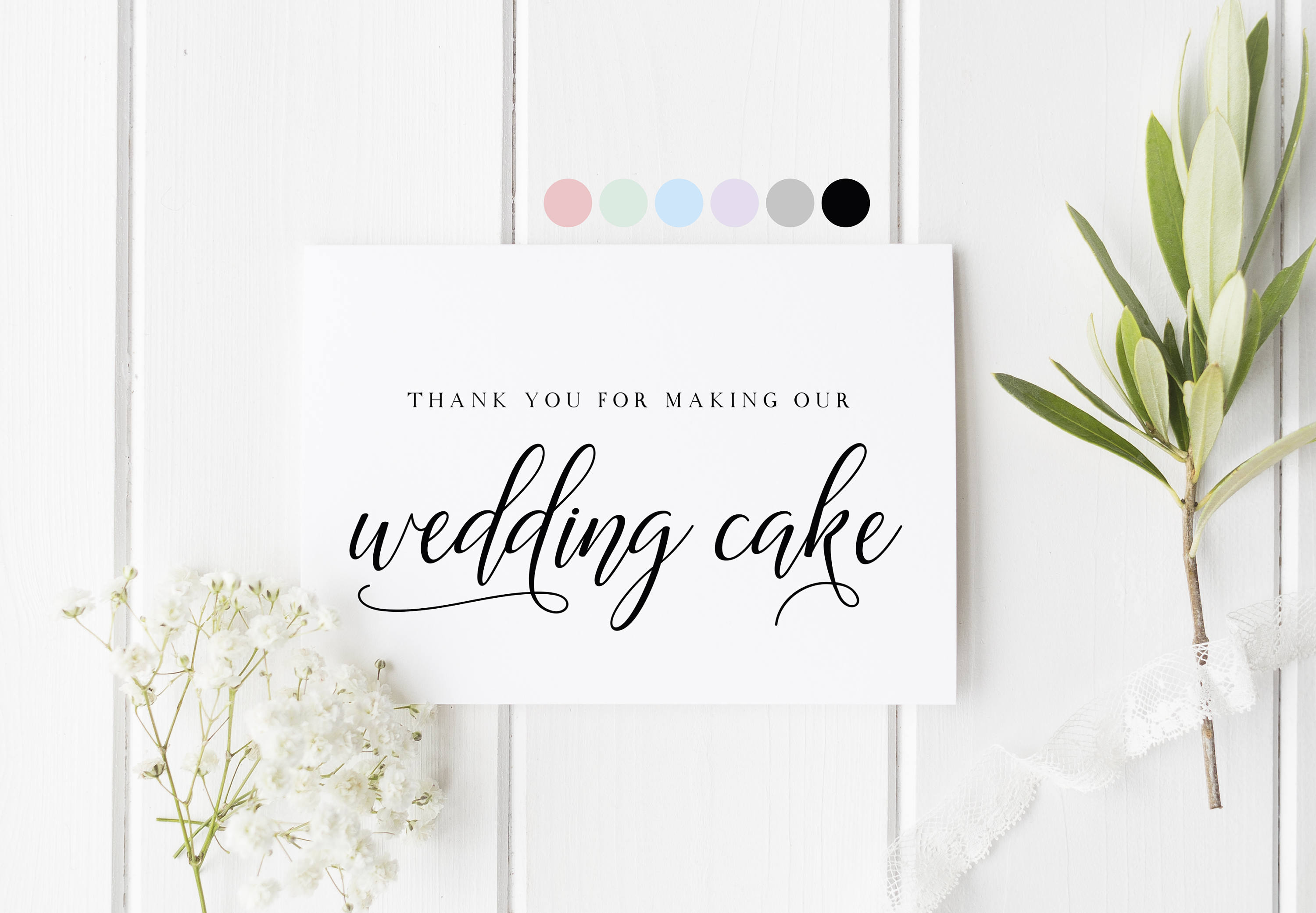 Baker Thank You Card Wedding Cake Thank You Card For Wedding | Etsy